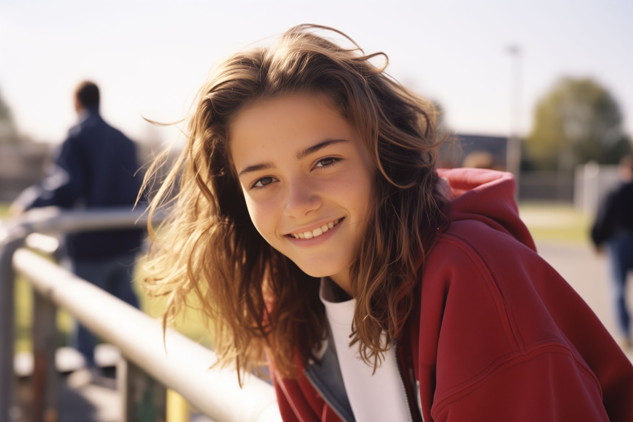 Free image: Portrait of a happy 13 years old teenage girl at a ...