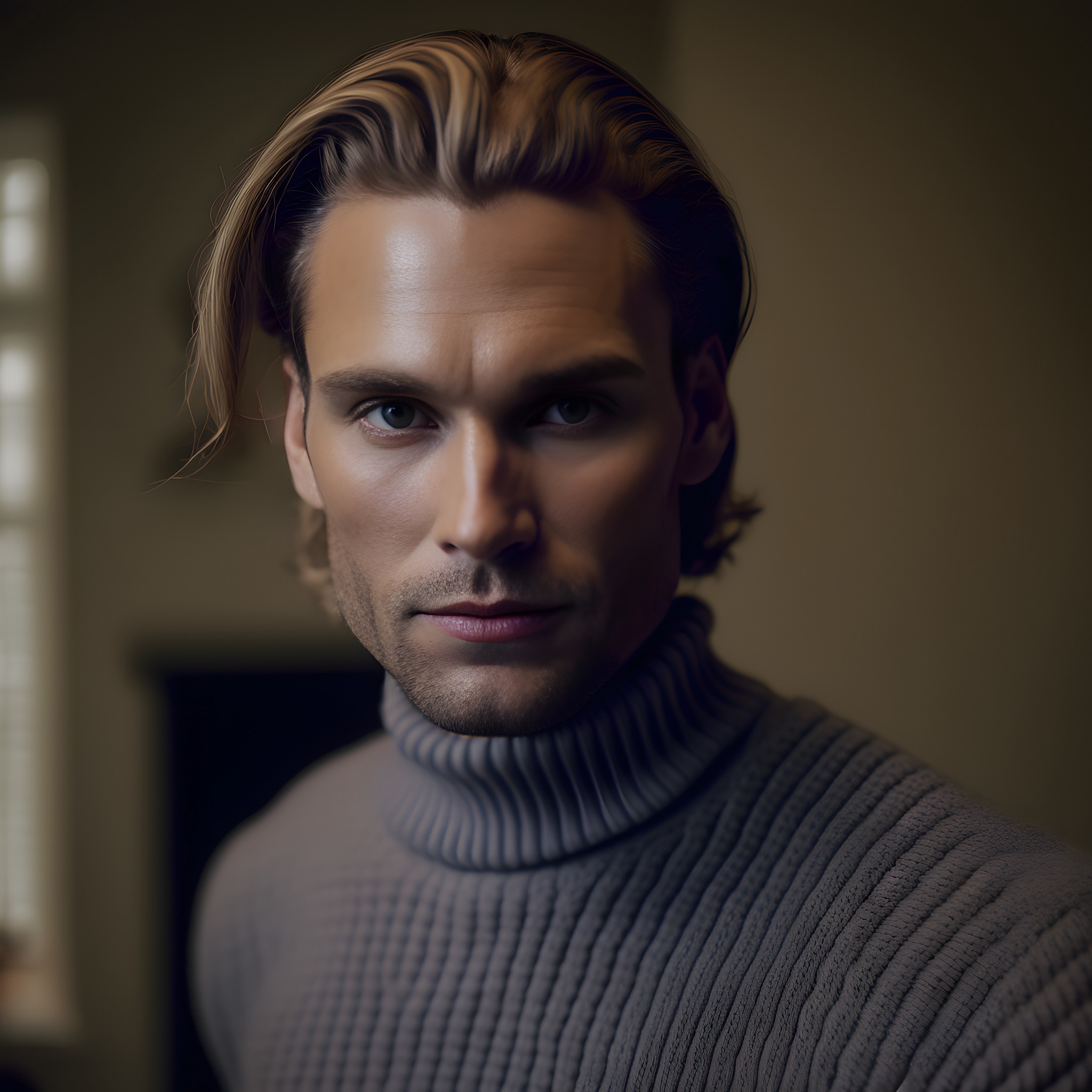 Free image: This portrait captures a man in his mid-forties, taking a ...