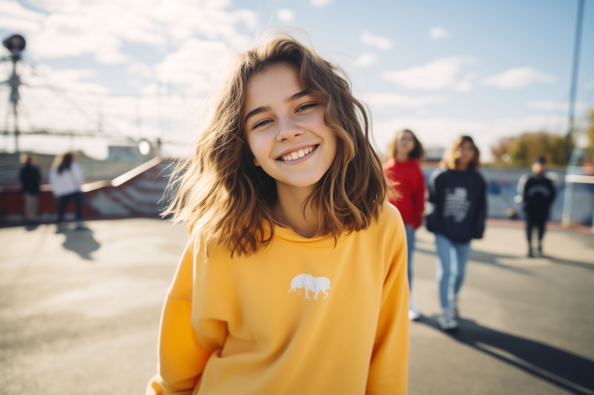 Free image: Portrait of a happy 13 years old teenage girl at a ...