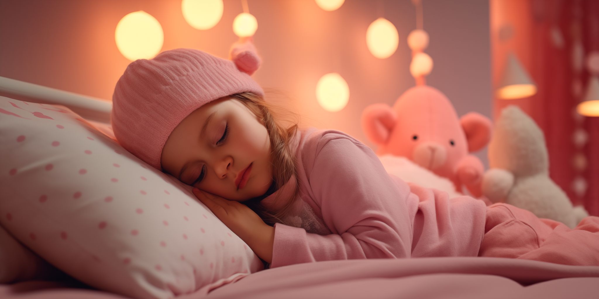 Free image: baby girl peacefully sleeping in a pink room - Premium Free ...