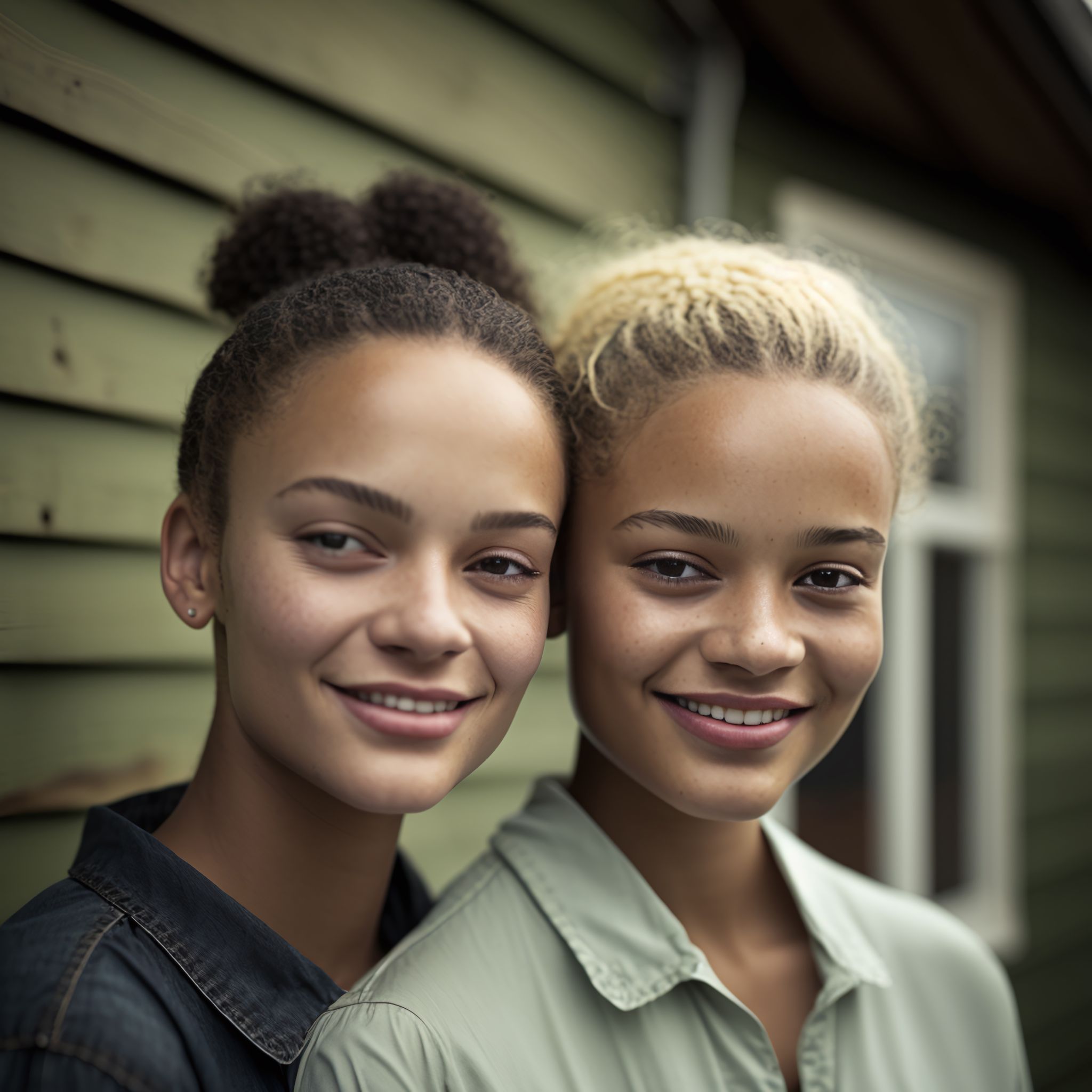 Free image: Sibling bond: a portrait of two sisters - Premium Free AI ...