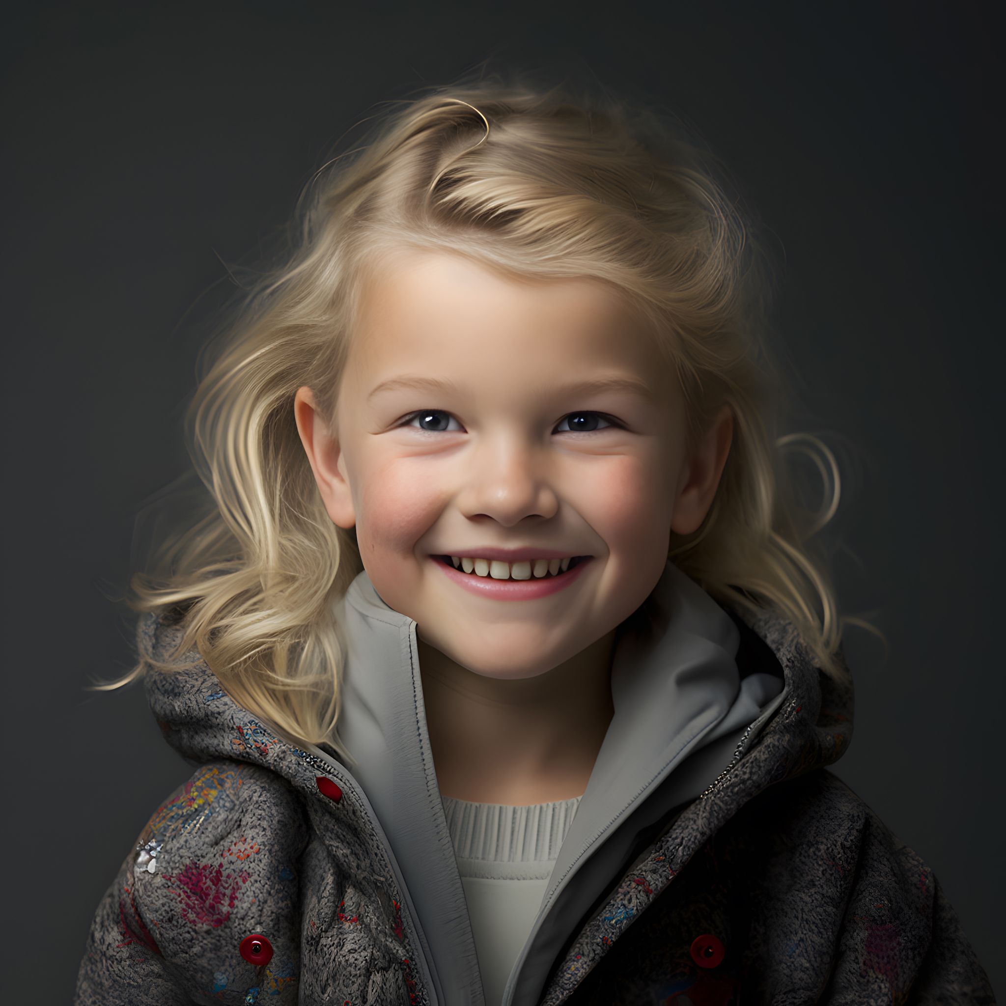 Free image: Portrait of blond kid with big smile - Premium Free AI ...