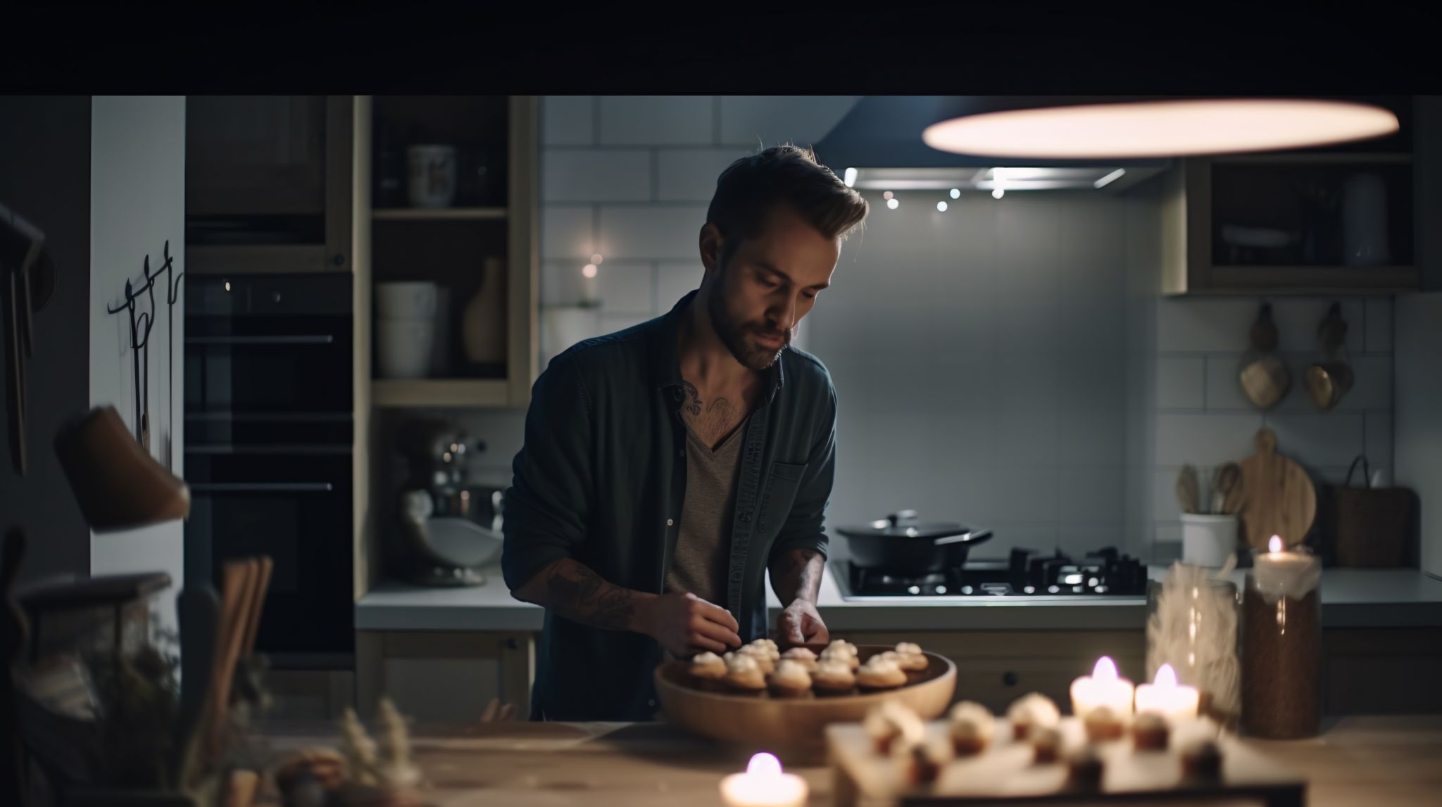 Free image: Man baking cake at a home - Premium Free AI Generated stock ...