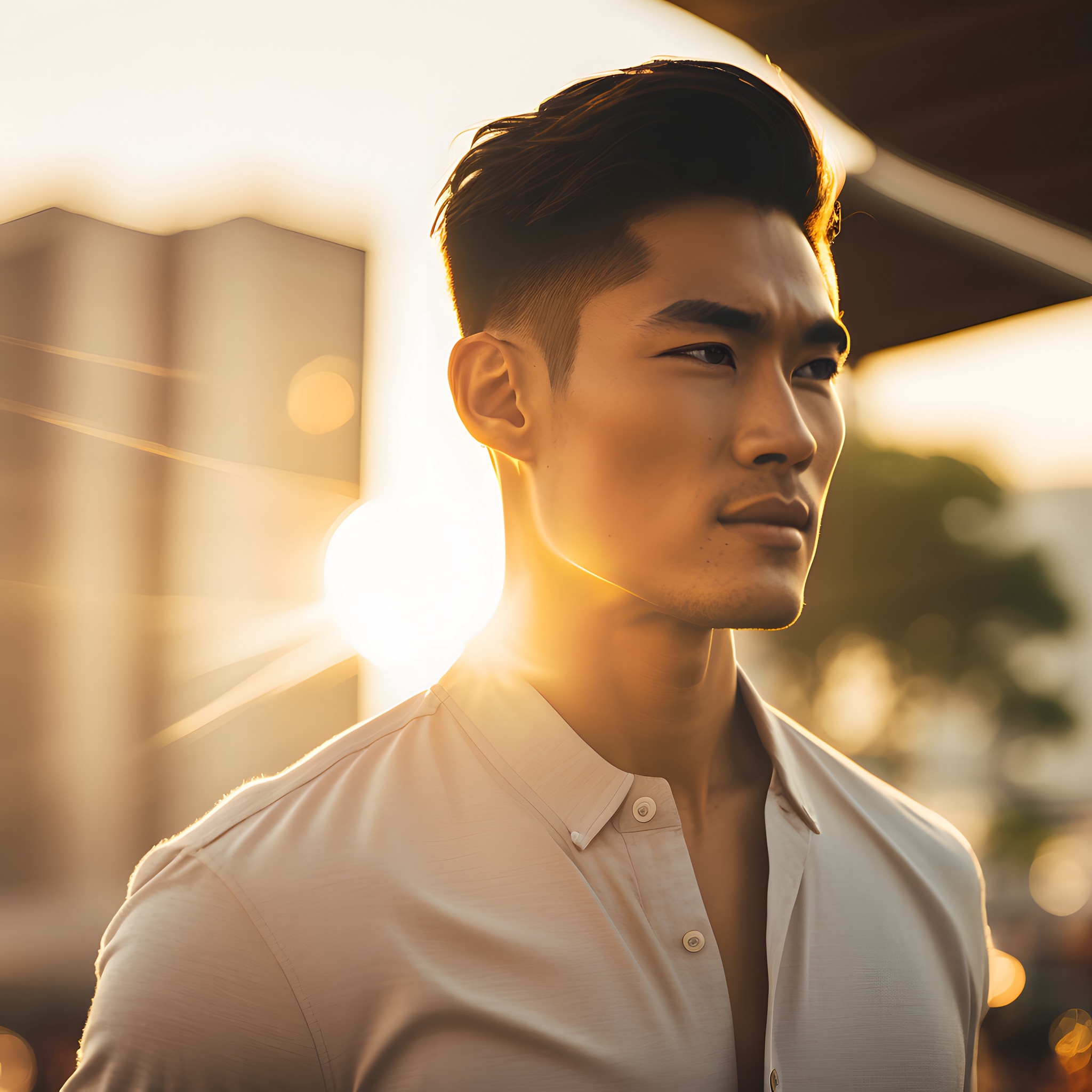 Free image: Asian man chatting with friends at a lively party ...