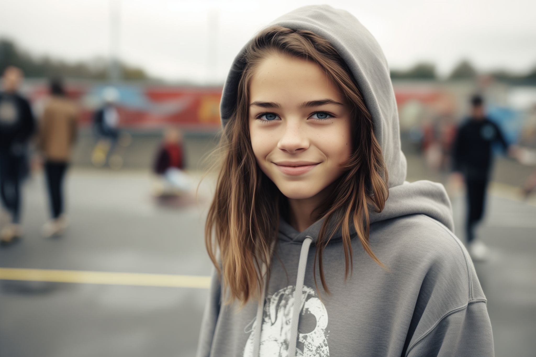 Free image: Portrait of a happy 13 years old teenage girl at a ...