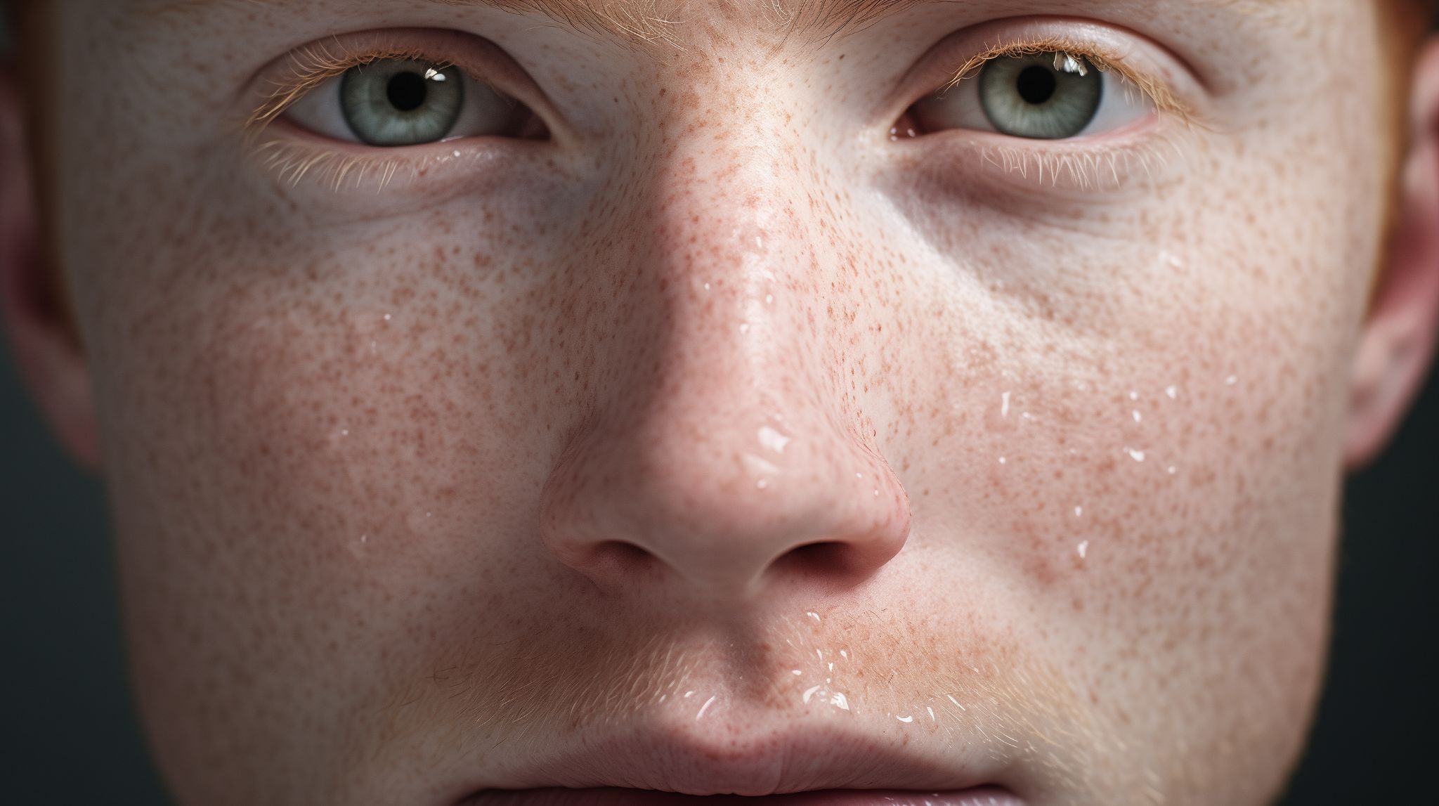 Free image: ultra hd close-up of a freckled man - Premium Free AI ...