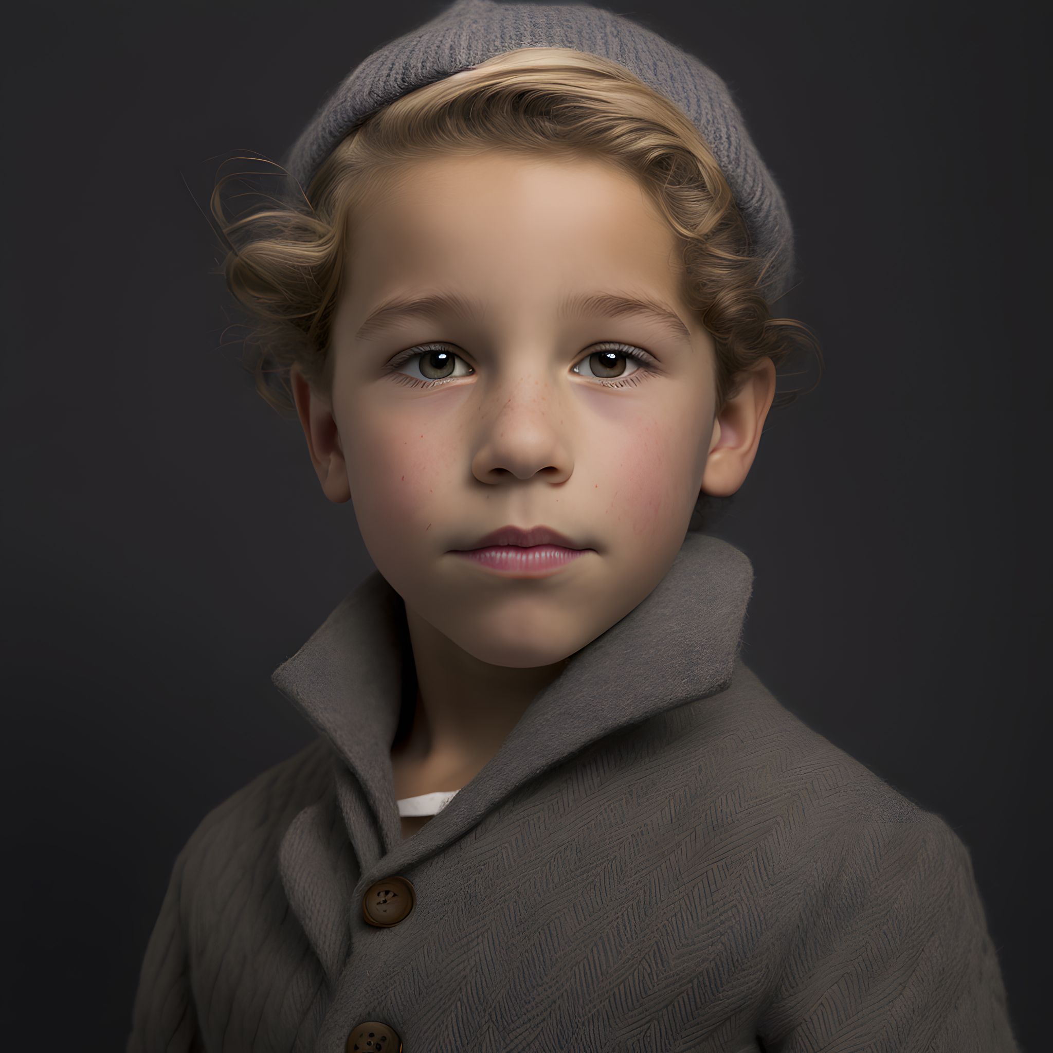 Free image: Studio portrait of child on gray background - Premium Free ...