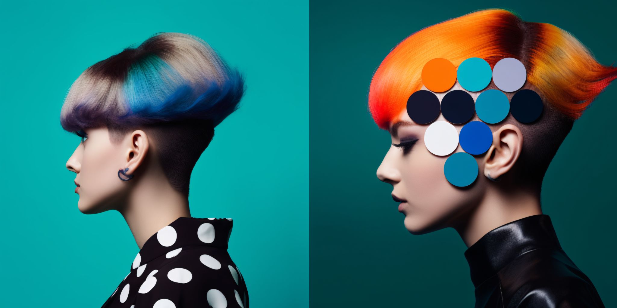 Free image: Contrasting abstract hairstyles - Premium Free AI Generated ...