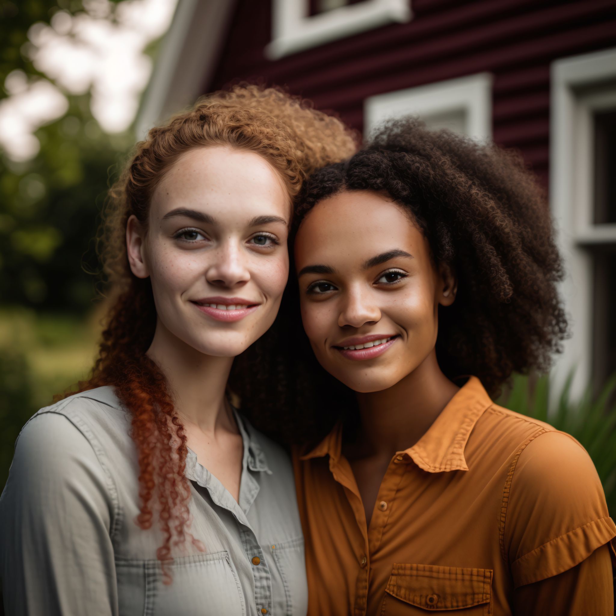 Free image: Sibling bond: a portrait of two sisters - Premium Free AI ...