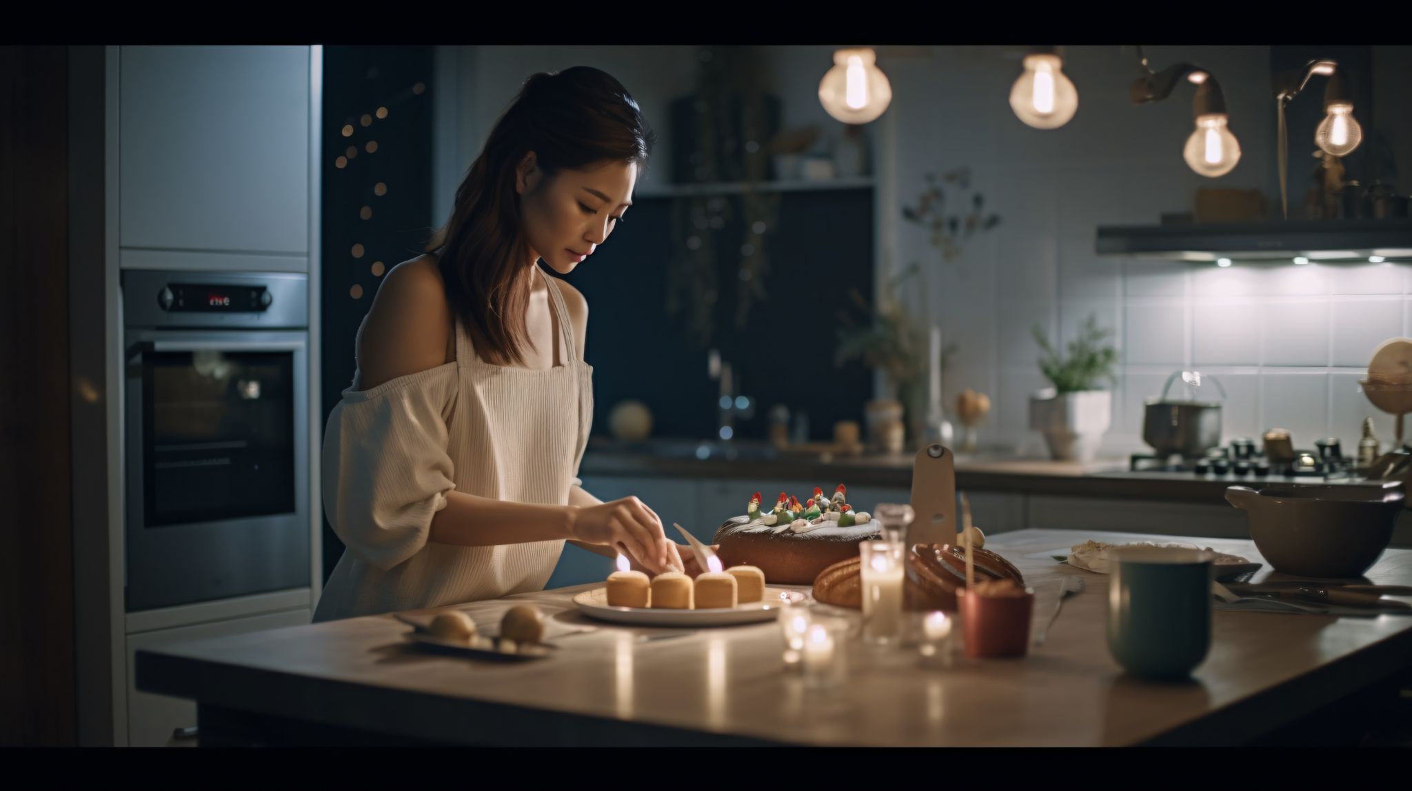 Free image: Japanese woman baking cake in a modern kitchen - Premium ...